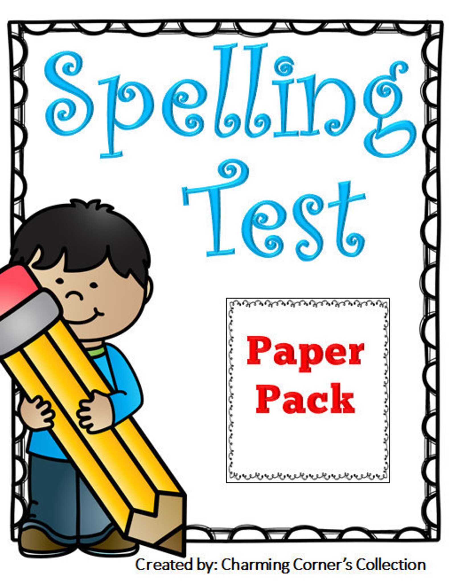 Spelling Test Paper Pack - Etsy
