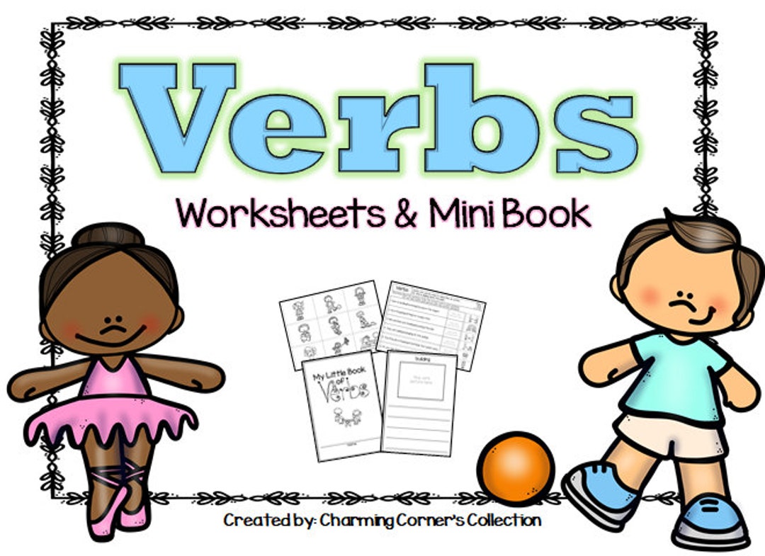 Verbs Worksheets & Mini Book - Etsy