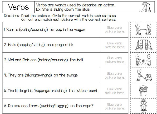 Verbs Worksheets & Mini Book - Etsy