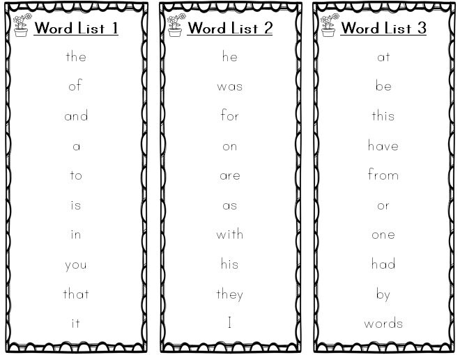 Fry Word Roll and Read Words 1-100 - Etsy