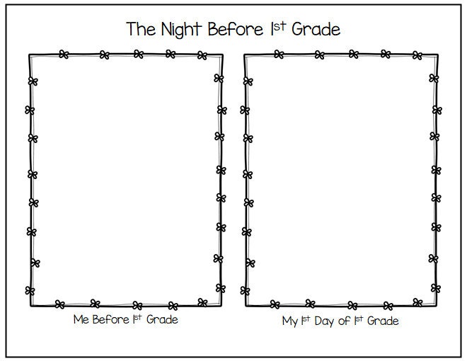 The Night Before First Grade Book Companion - Etsy