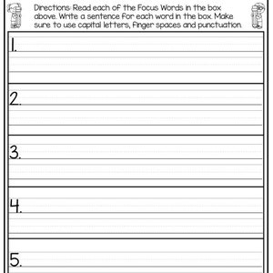 Dolch Words Writing Sentences Primer - Etsy Canada