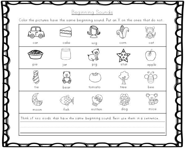 Beginning Sounds (clip Activity Pack) - Etsy