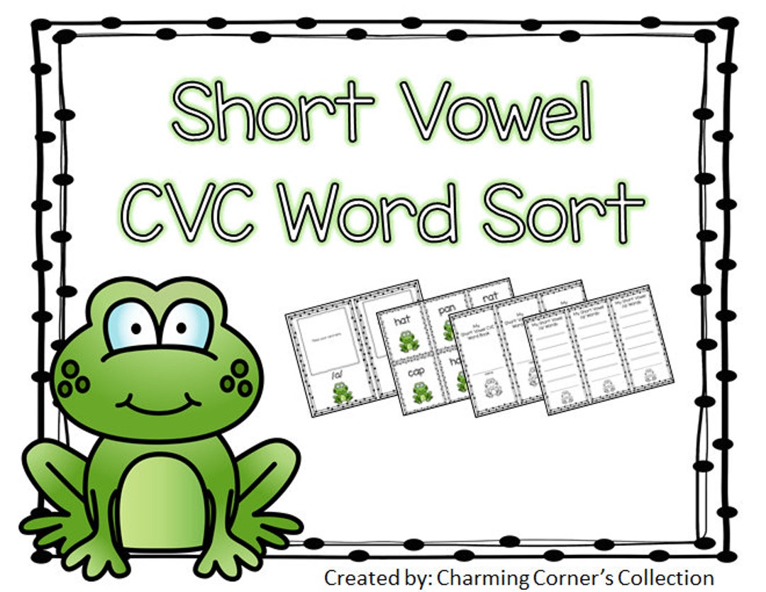 Short Vowel CVC Word Sort - Etsy