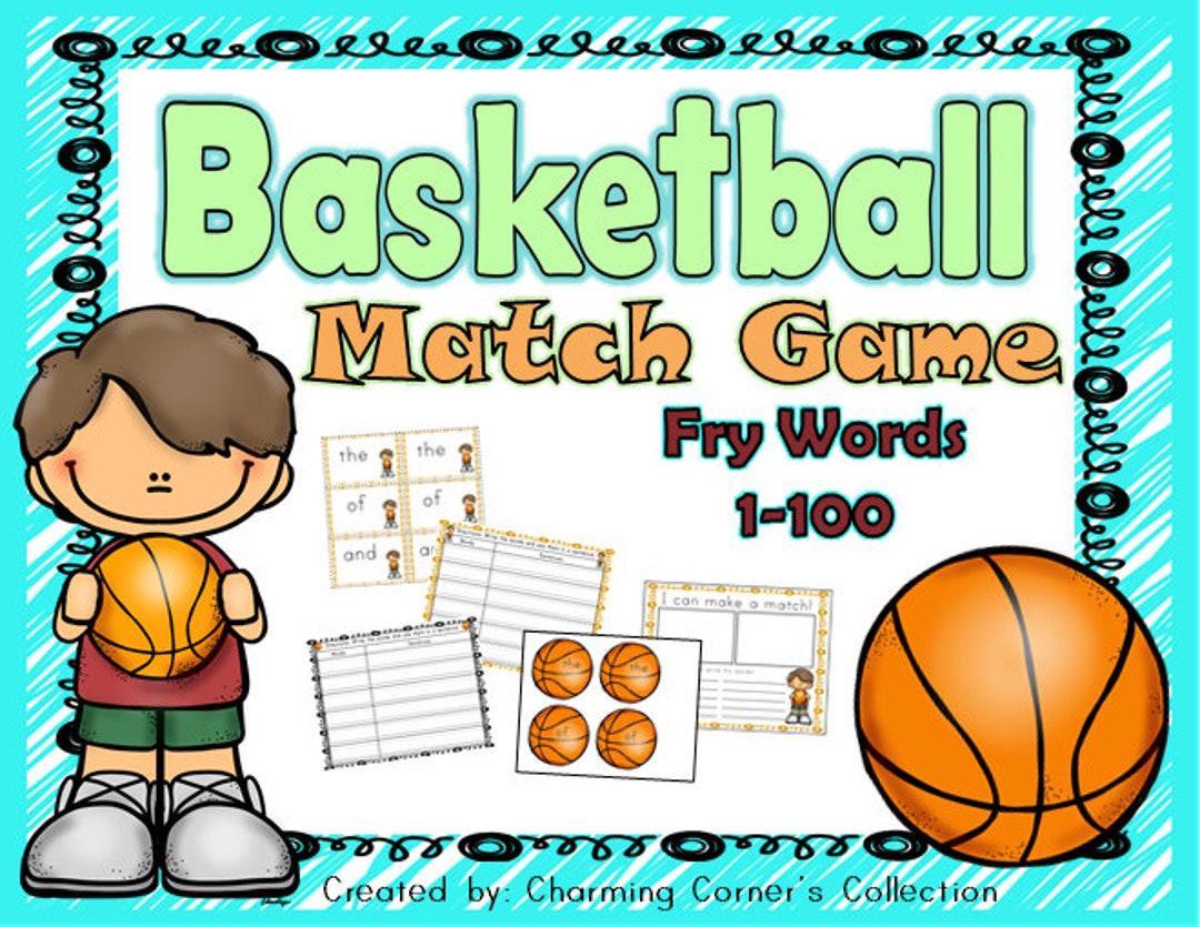 Fry Word Basketball Match Game: Set 1 - Etsy