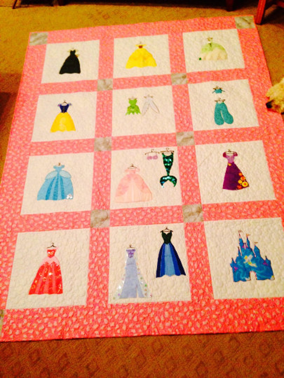 Princess Inspired Machine Embroidery Applique Quilt Pattern - Instant ...