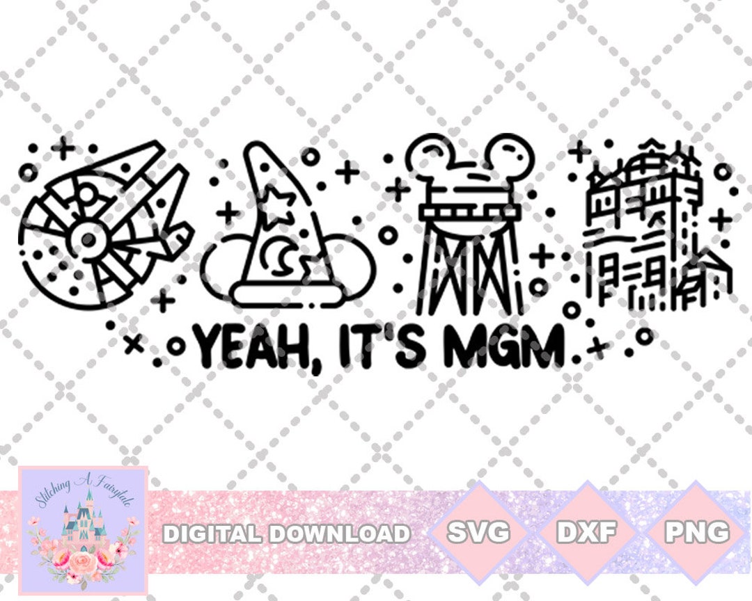 MGM Hollywood Studios Icon .svg .png .dxf Cut File Shirt Image - Etsy