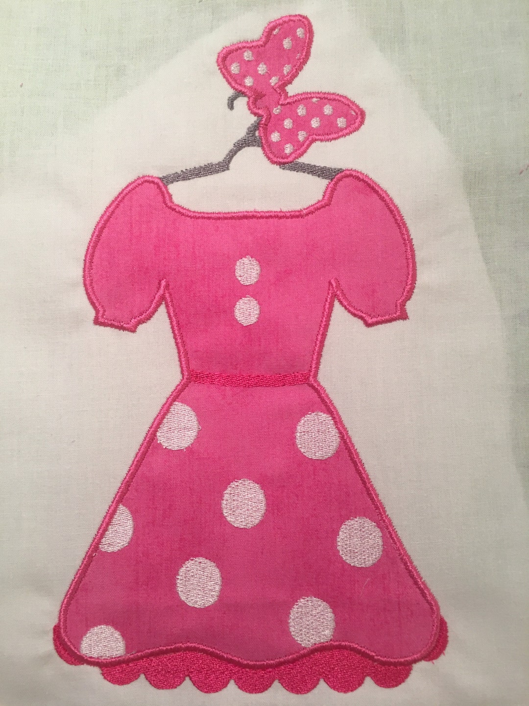 Minne Dress MACHINE Applique Pattern - Inspired by Minnie Mouse - Etsy