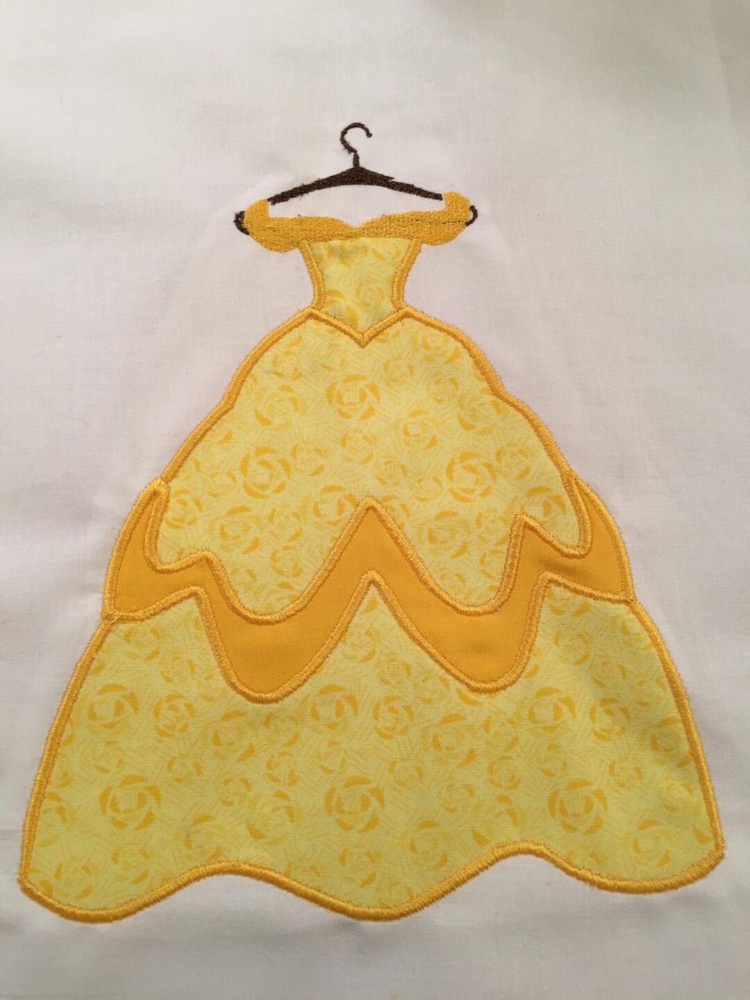 Princess Belle Dress MACHINE Applique Pattern From Beauty and the Beast ...