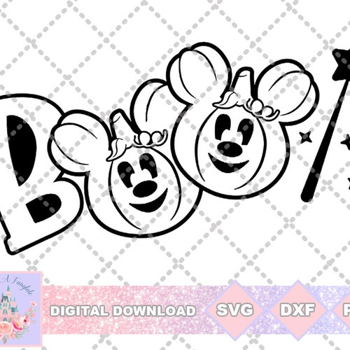 Mickey Inspired Halloween Pumpkin Boo SVG PNG DXF Cut File - Etsy