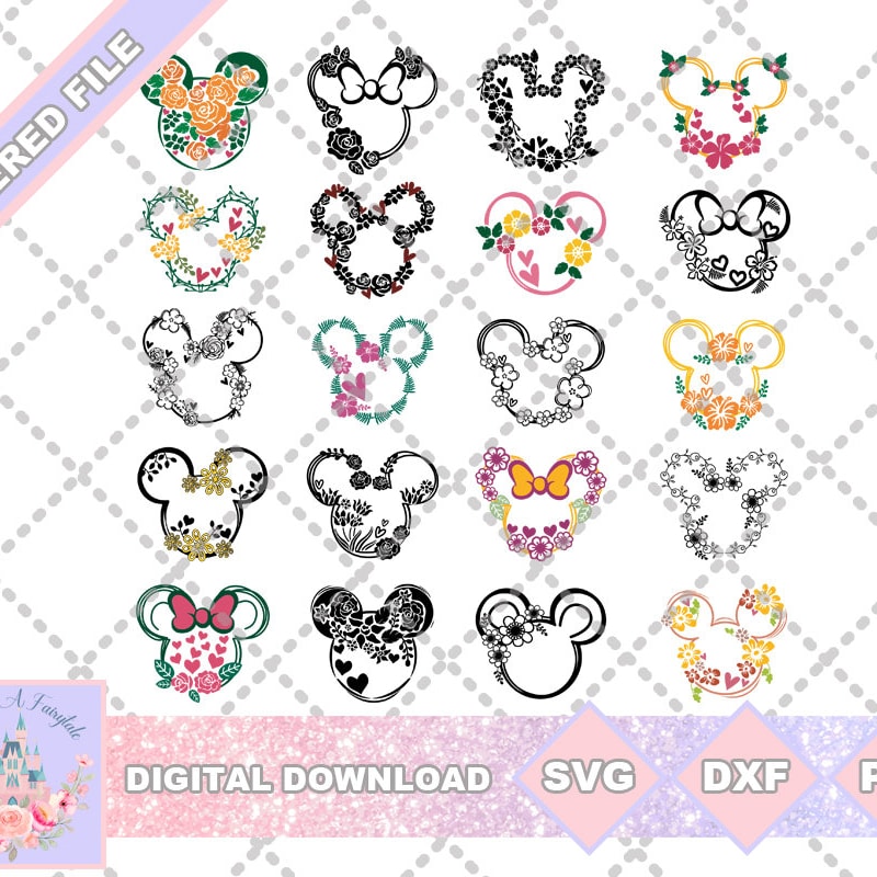 Minnie Flower Svg - Etsy