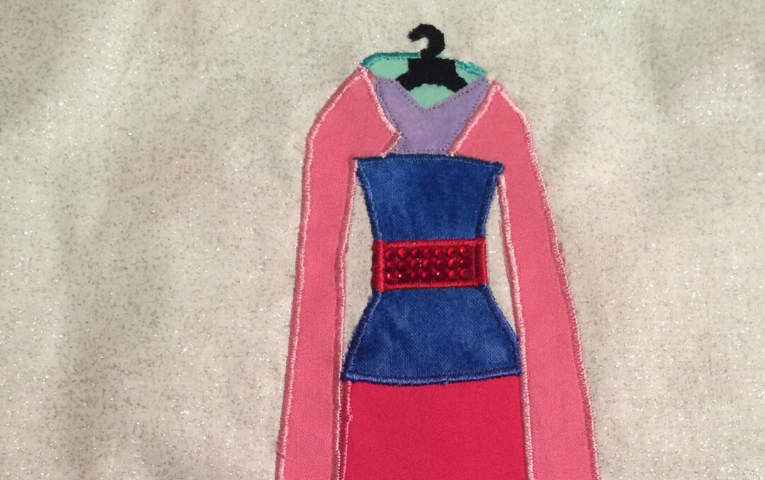 Princess Mulan Dress Applique Pattern - Inspired by Mulan - Etsy
