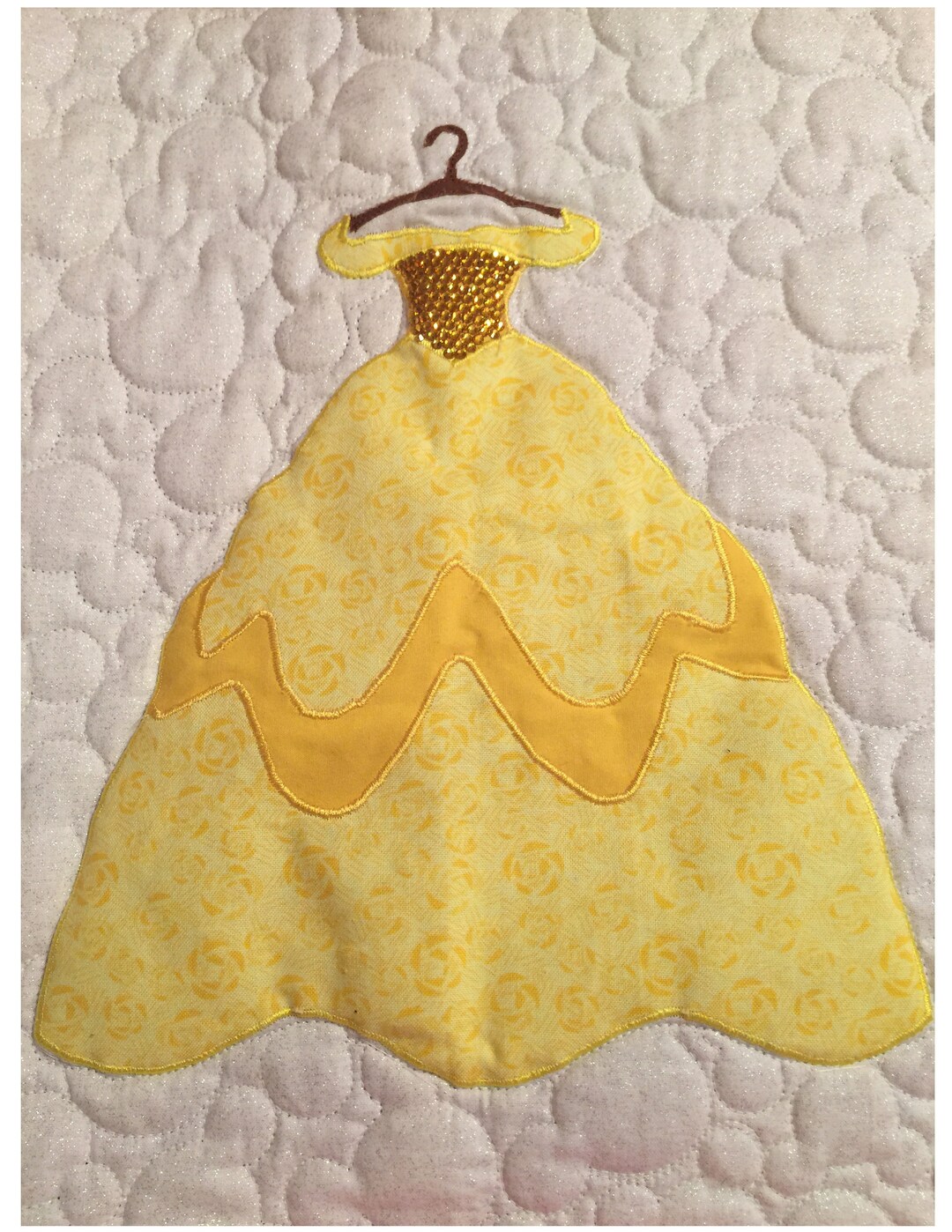Princess Belle Dress Applique Pattern - Inspired by Beauty and the ...