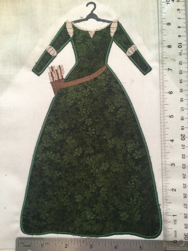 Merida Dress MACHINE Applique Pattern Inspired by Brave - Etsy