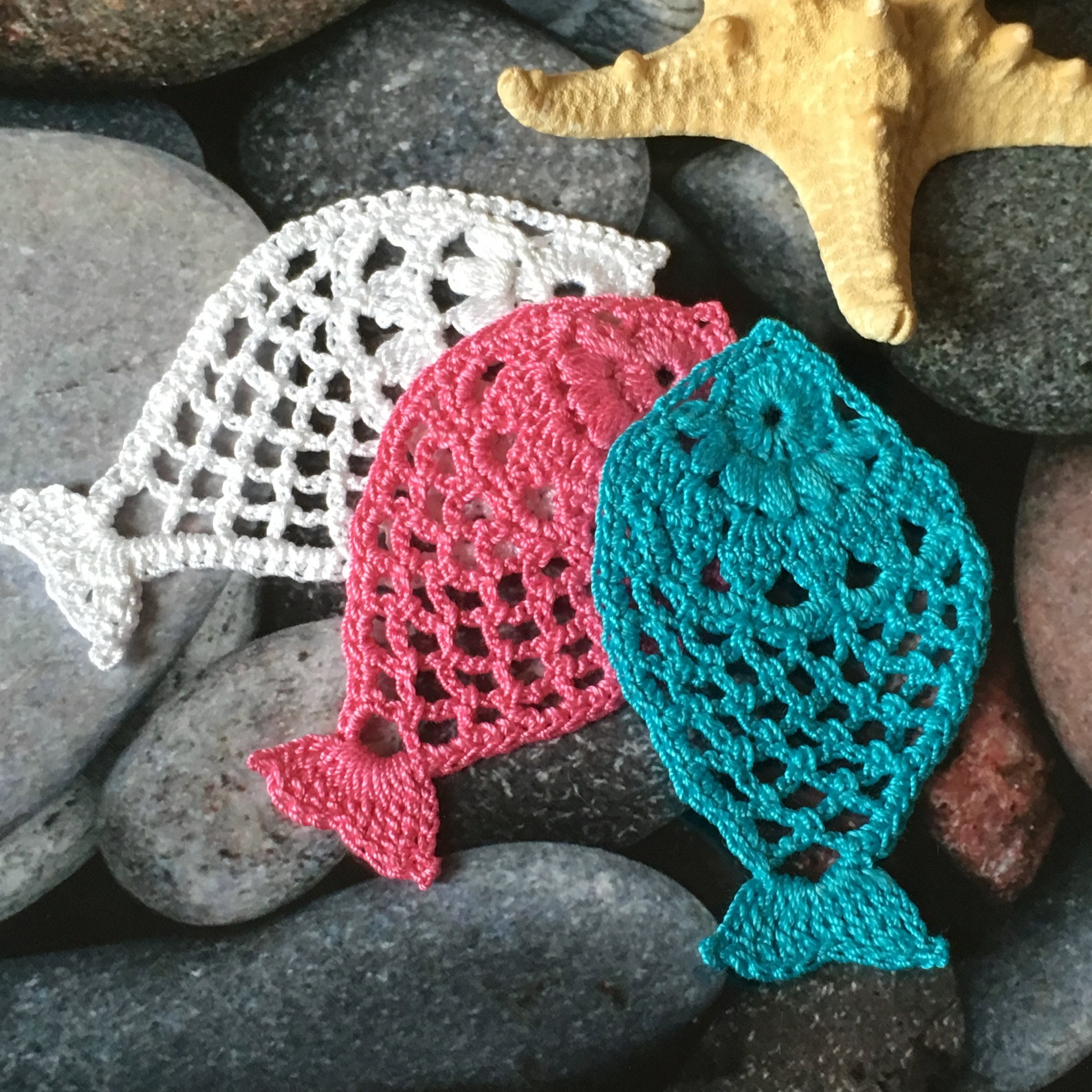 Fish Pattern, Fish Applique, Crochet Fish Applique, Crochet Pattern ...