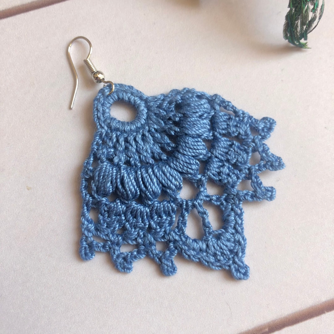 46. ONE Crochet Earrings Pattern, Crochet Earring Pattern, PDF File ...