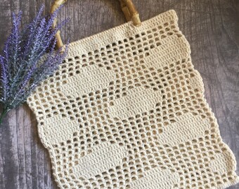 Filet Crochet Bag | Etsy