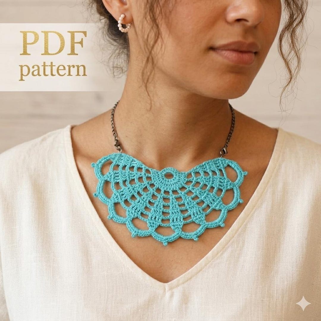 124. Crochet Shell Necklace Pattern - Easy DIY Jewelry Project - Etsy