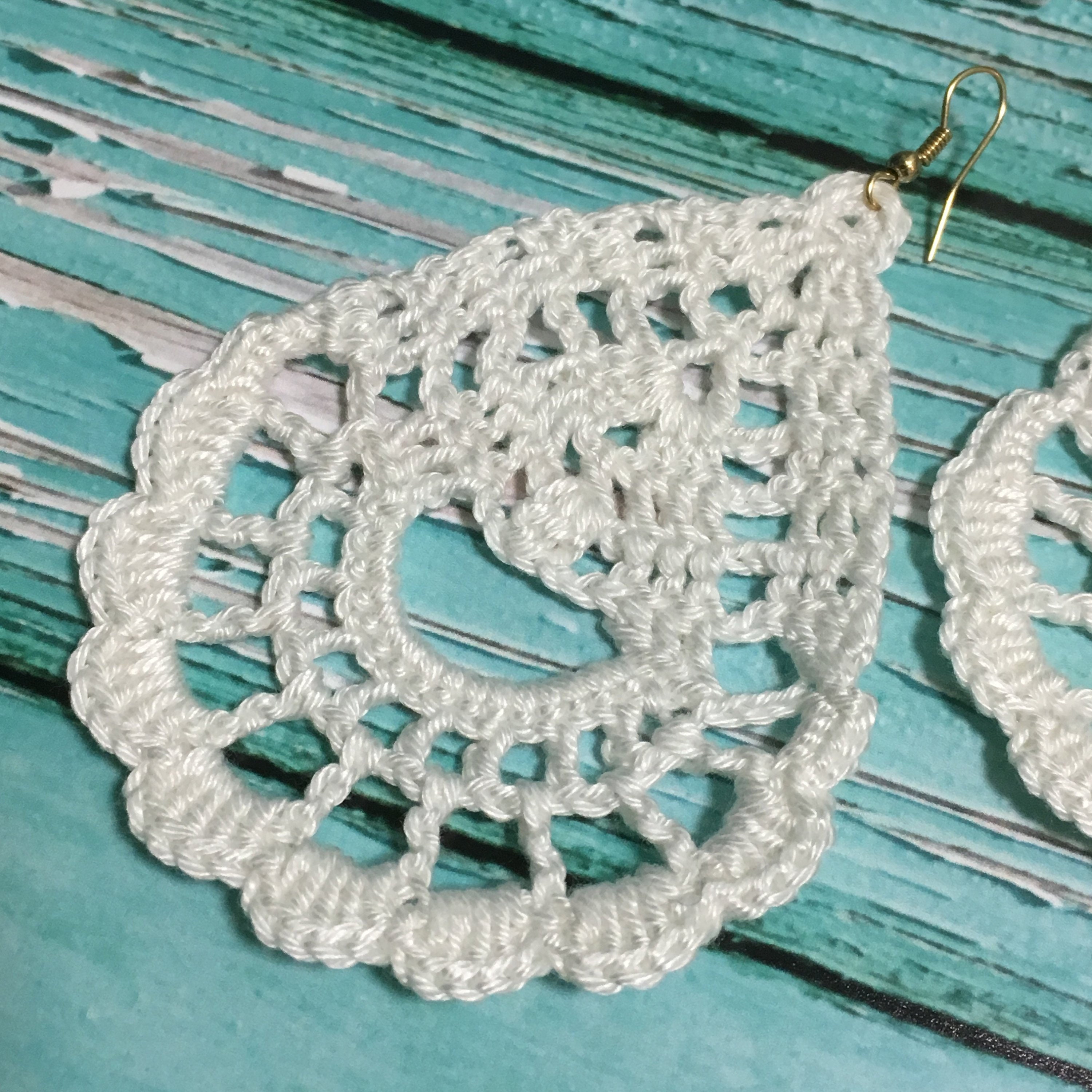 113. ONE Crochet Earrings Pattern Crochet Earring pattern | Etsy