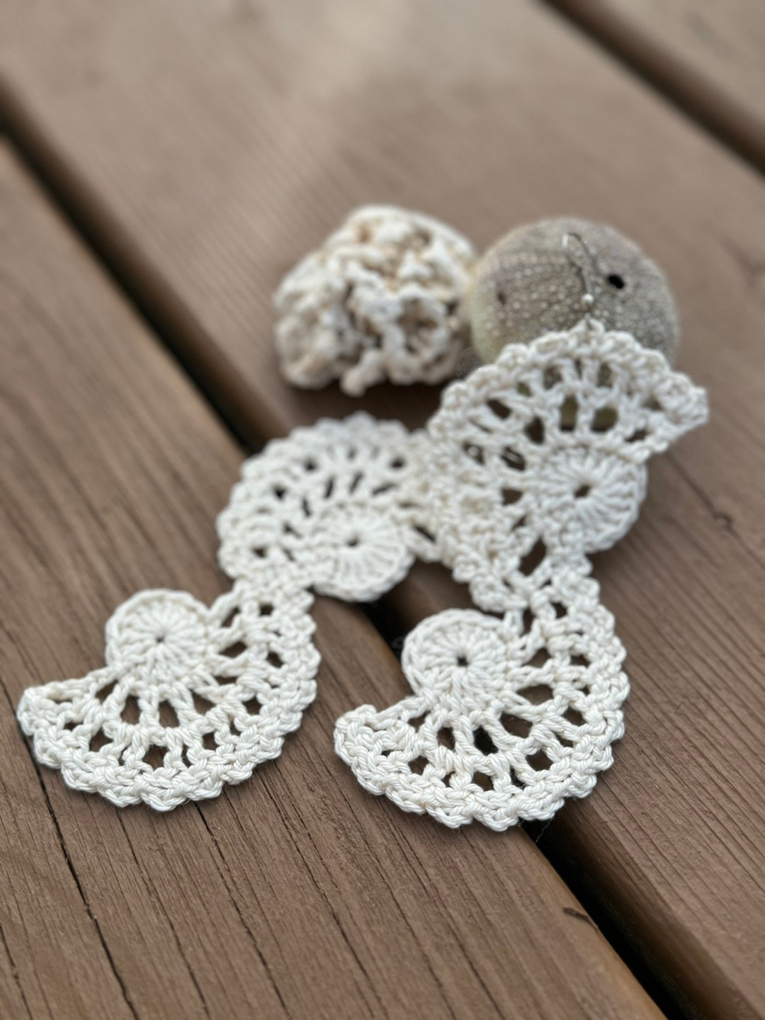 Crochet Shell Earrings, Dangle Crochet Earrings, Beachwear Fancy ...