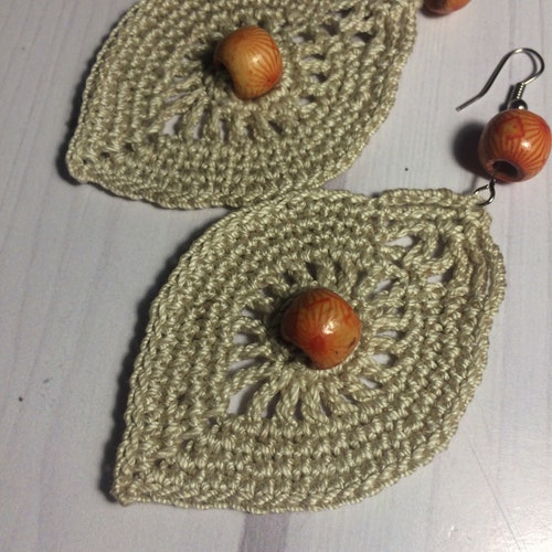 Crochet Leaf Earrings PDF Pattern - Etsy