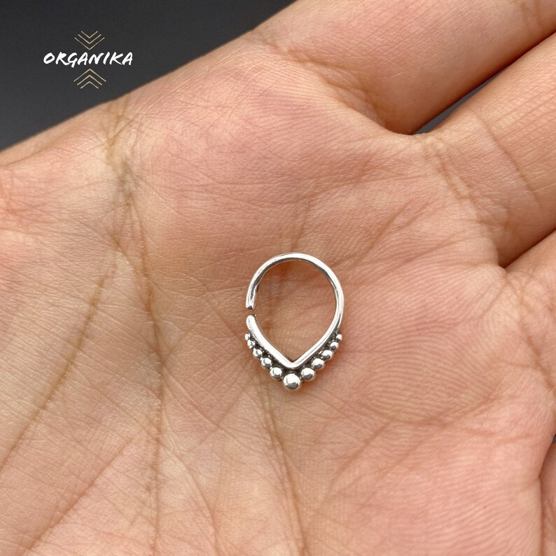 Septum 1.2 Mm 16g Silver 925 Septum Ring Septum Piercing | Etsy