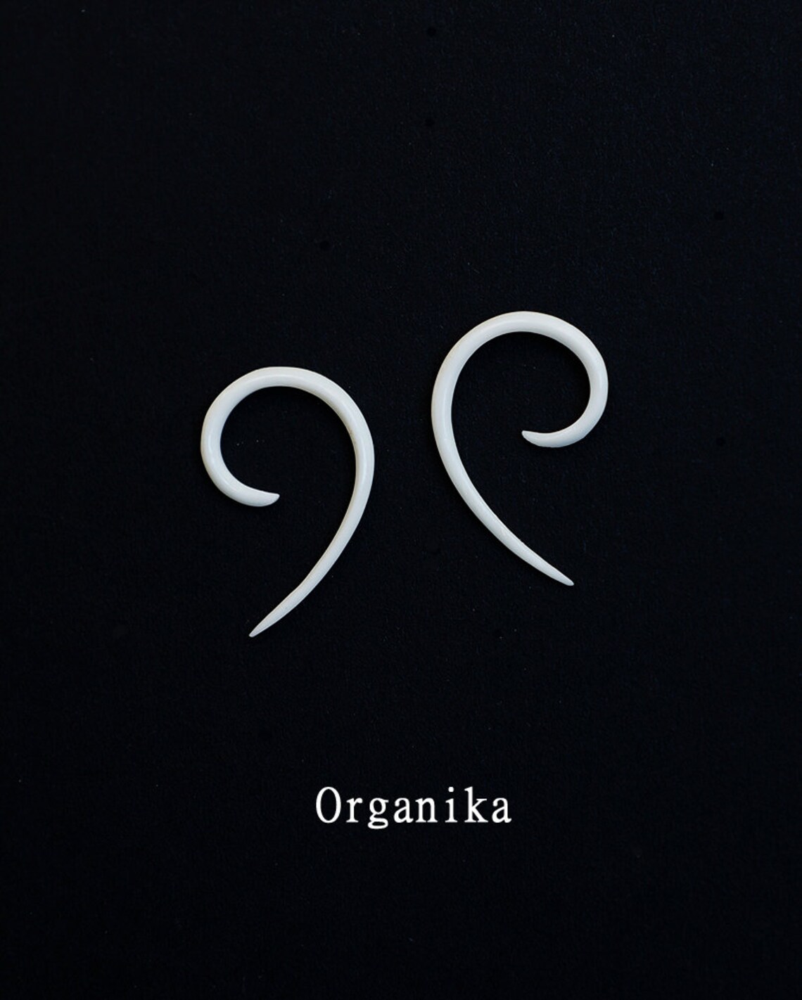 Bone 1.8mm 13g Mini Spirals Expanders Pair | Etsy