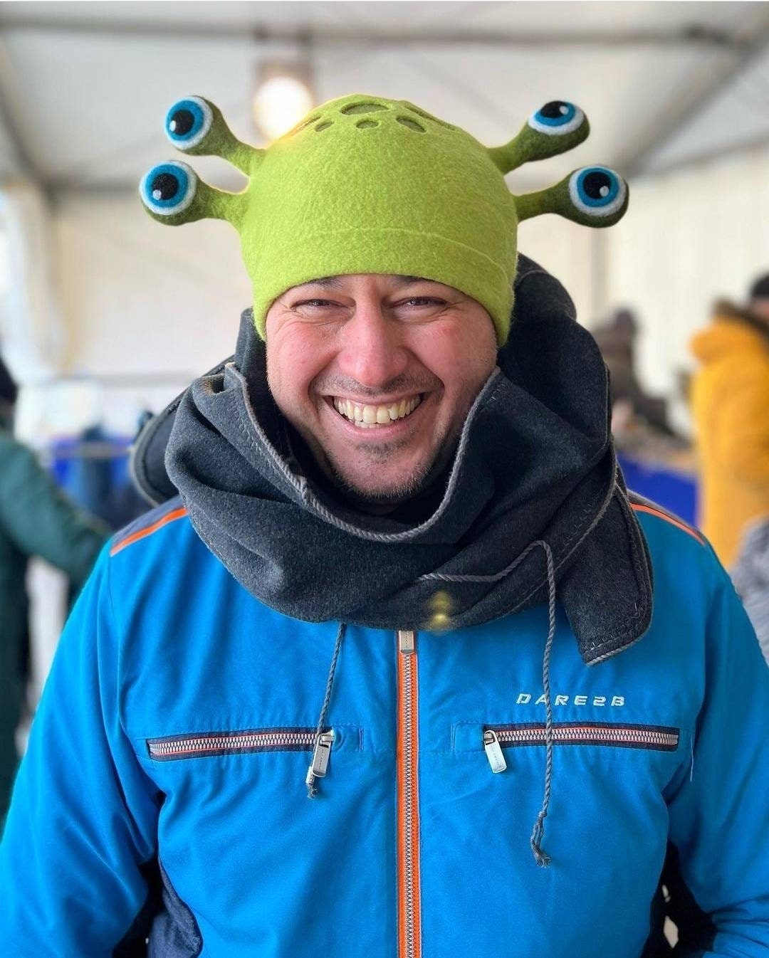 Wool Monster Hat Green Alien Hat Handmade From 100%wool Everyday ...