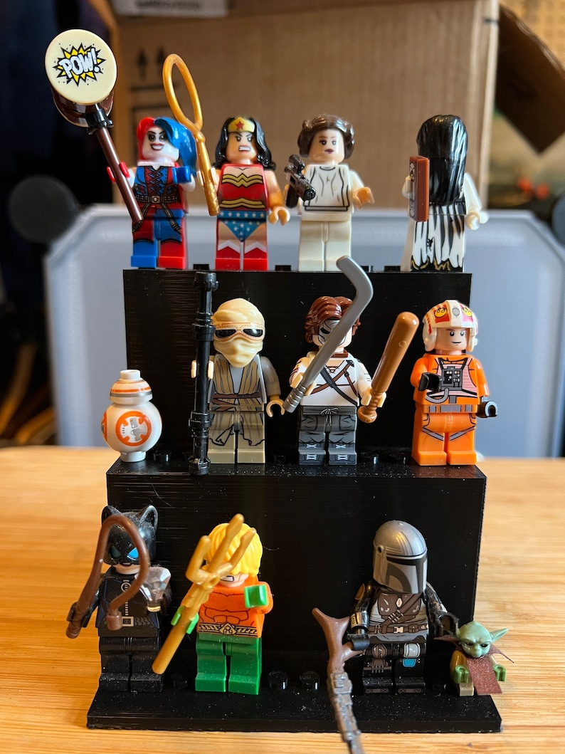3D Printed 3 Tiered Lego Minifig Display Stand - Etsy