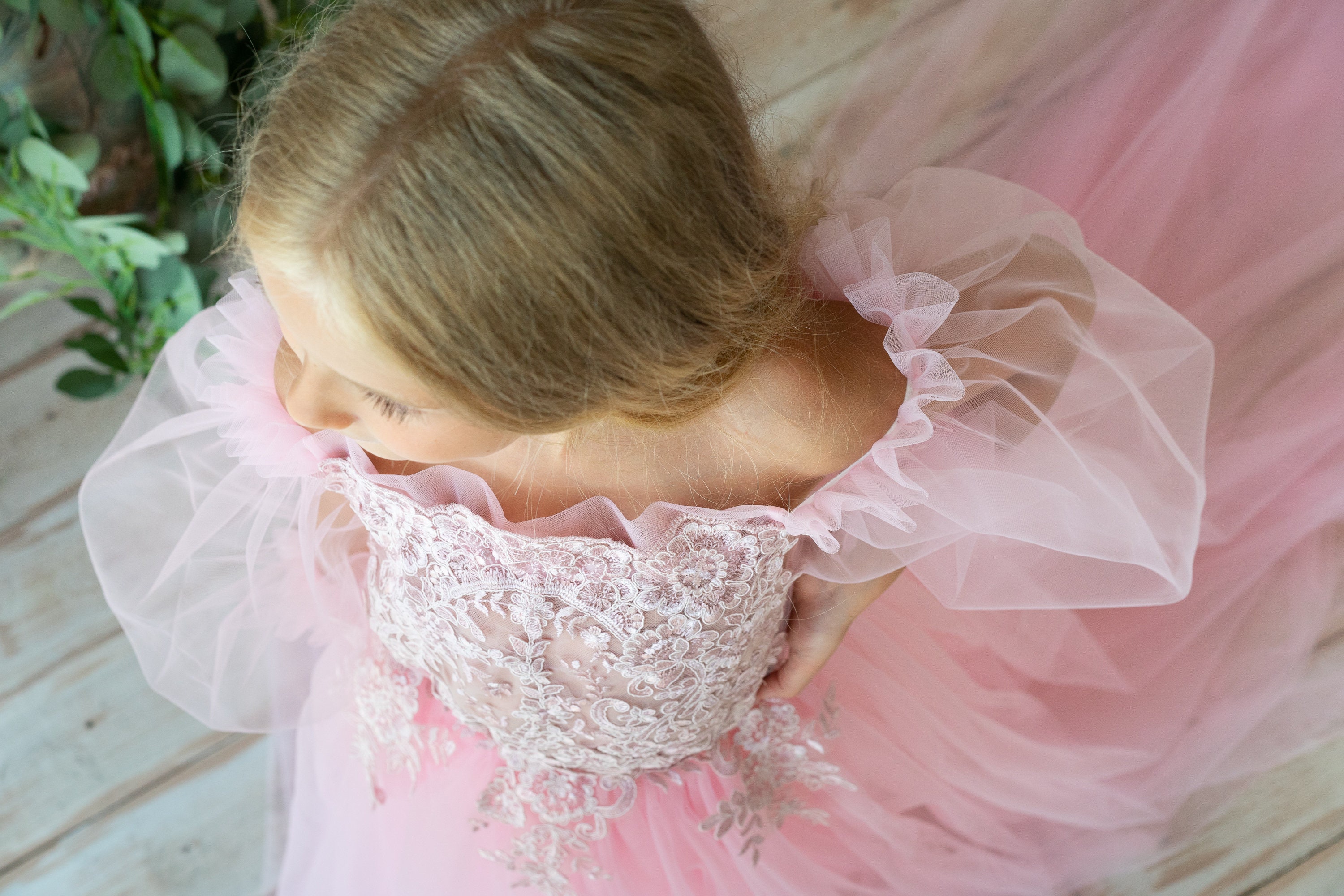 Pink girl dress for photo shoot Princess dress First | Etsy