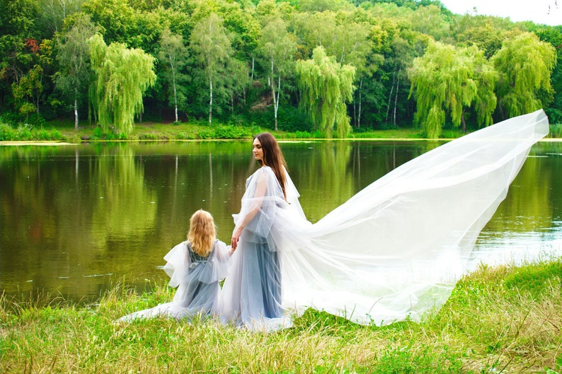 Silver mother daughter matching dress Silver Gray dress | Etsy