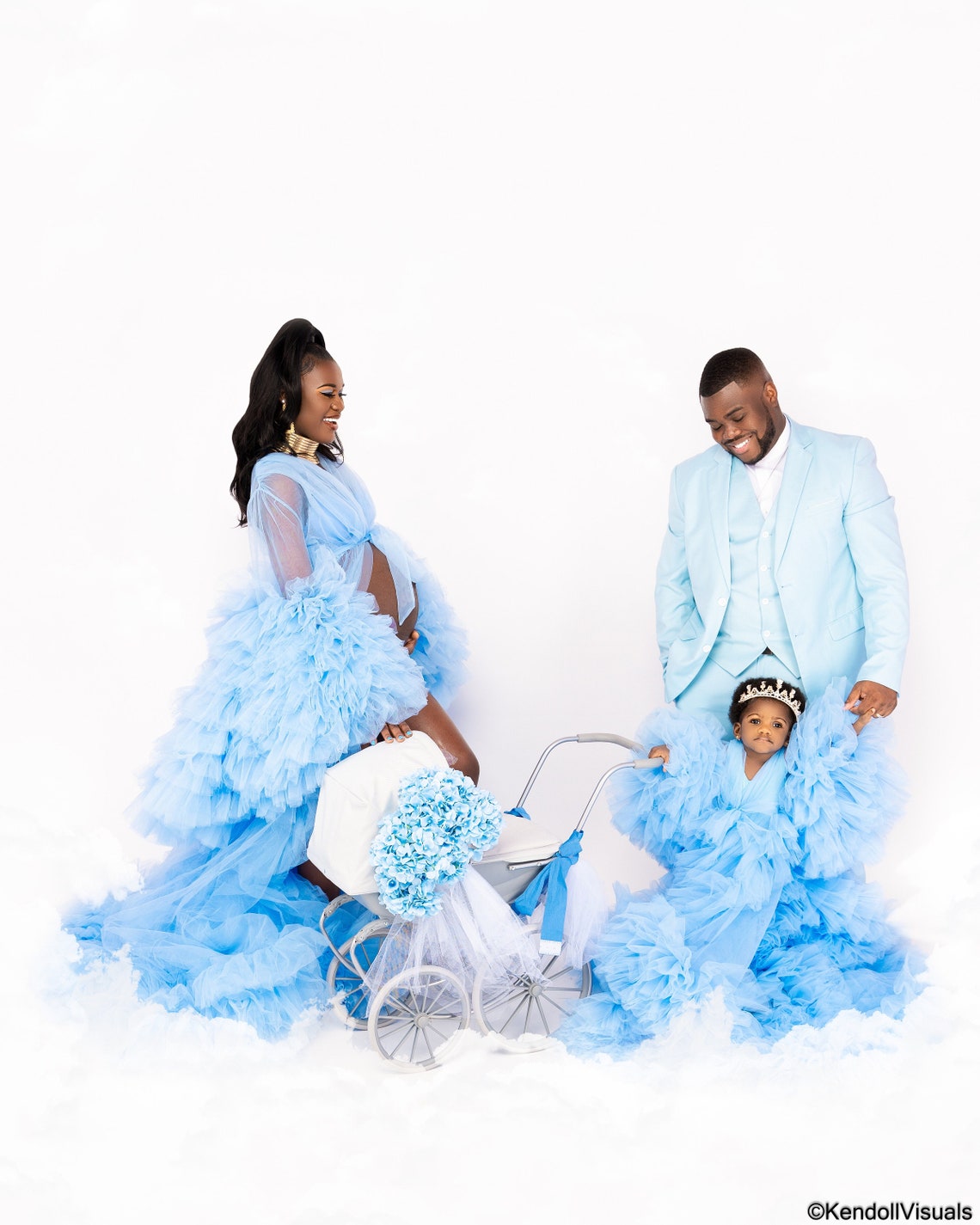 Baby Blue Tulle Matching Dresses Mother Daughter Matching - Etsy