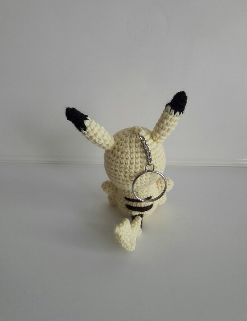 Amigurumi Pokemon Pikachu Amigurumi Keychain Handmade Stuffed - Etsy
