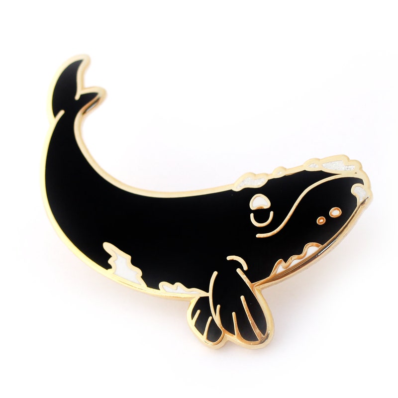 Whale Enamel Pin - Etsy