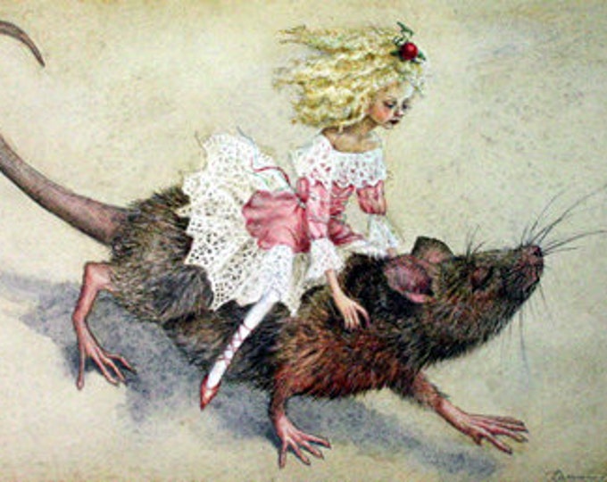 Fia on Rat From Fairy Wings, Signed Archival Giclee Art Print - Etsy