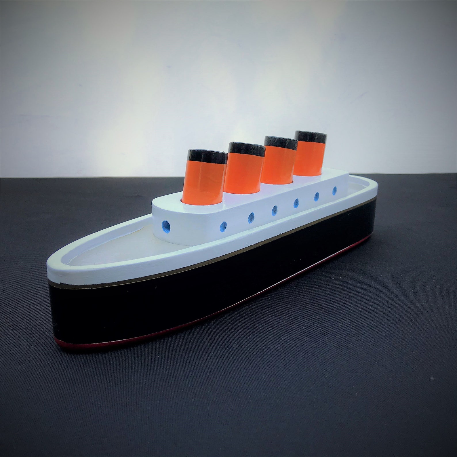 R.M.S. Titanic With Iceberg, HMHS Britannic, & HMT Olympic Handmade ...
