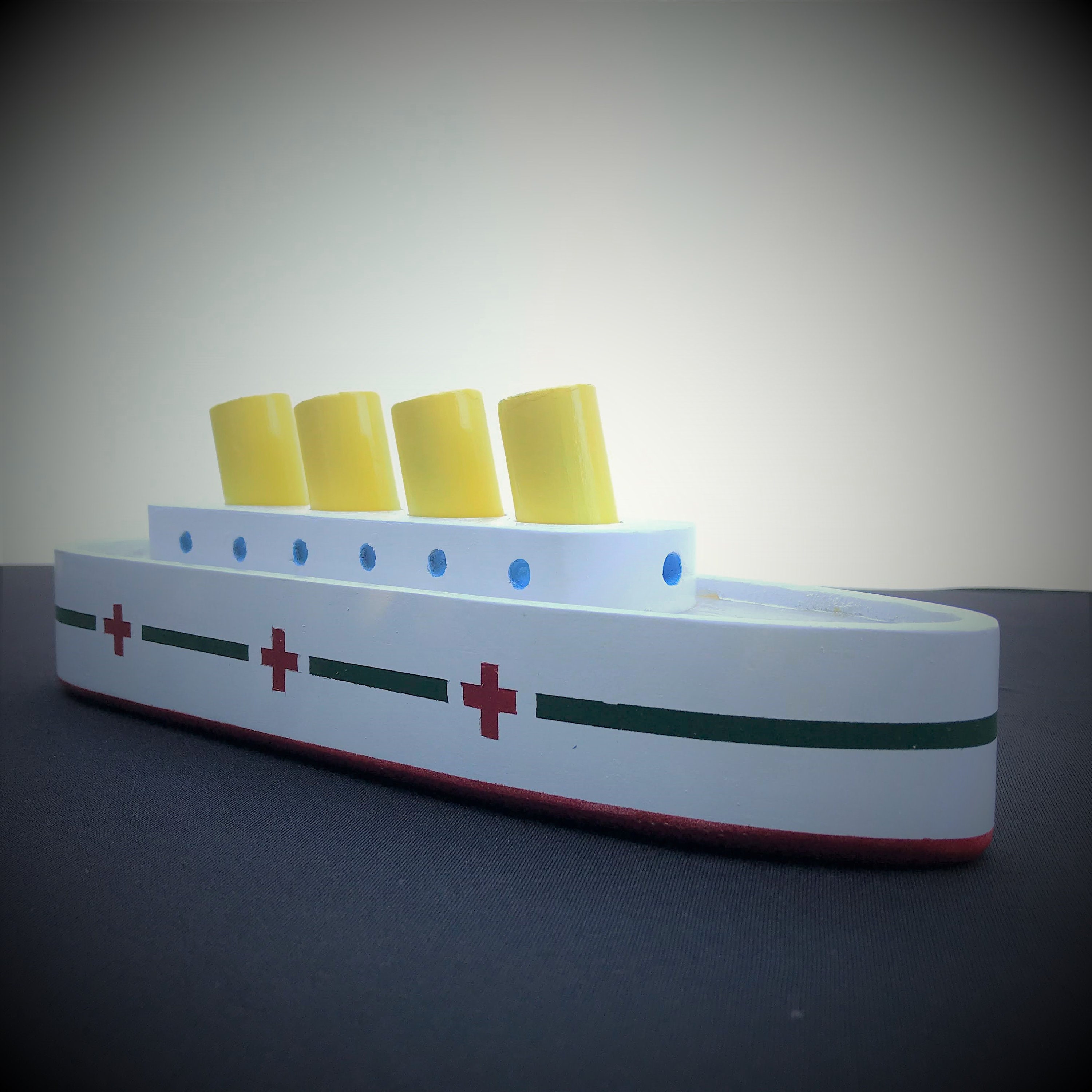 R.M.S. Titanic With Iceberg, HMHS Britannic, & HMT Olympic Handmade ...