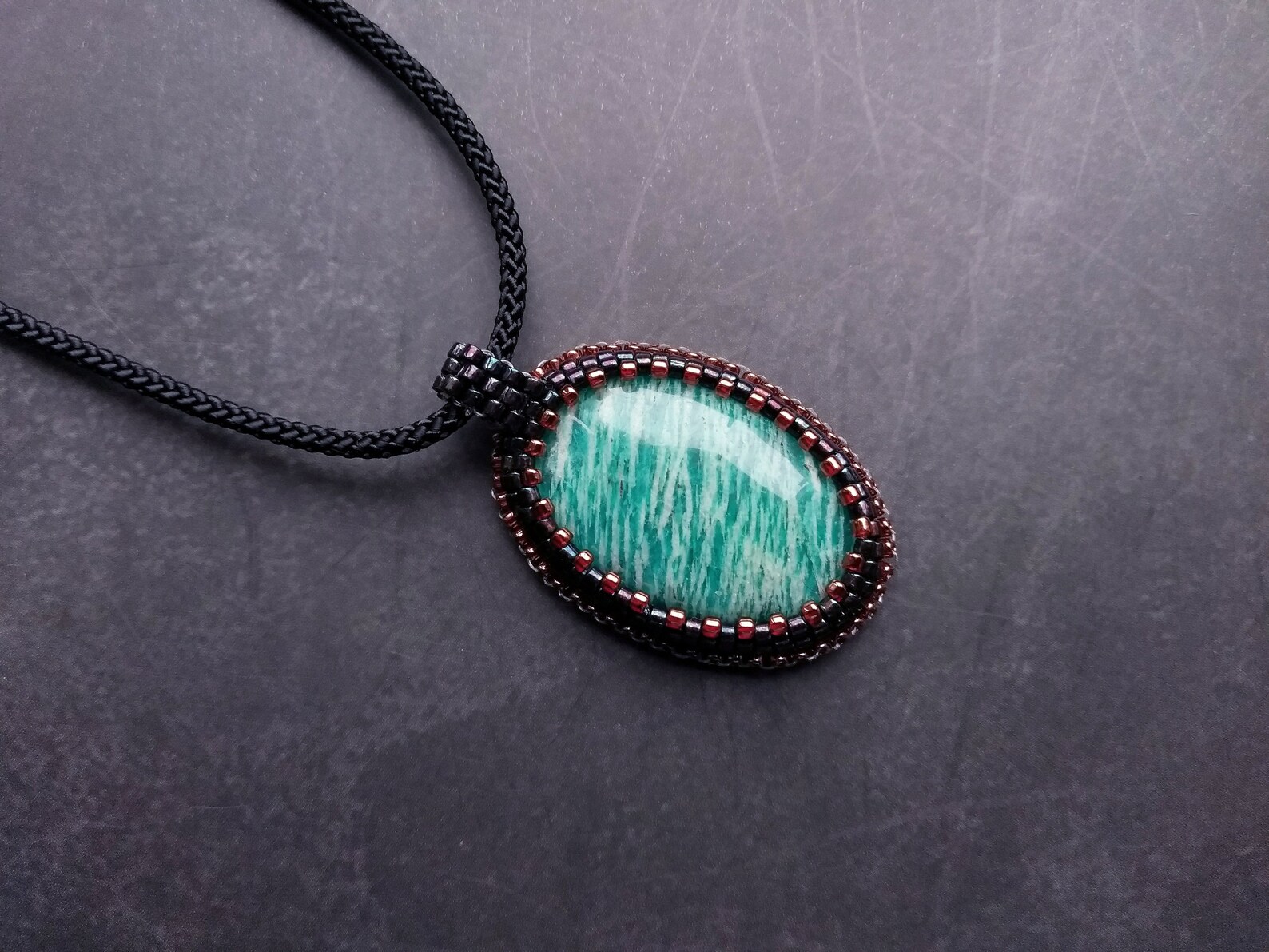Amazonite Necklace Everyday Necklace Amazonite Pendant - Etsy