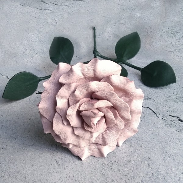 Leather Rose - Etsy
