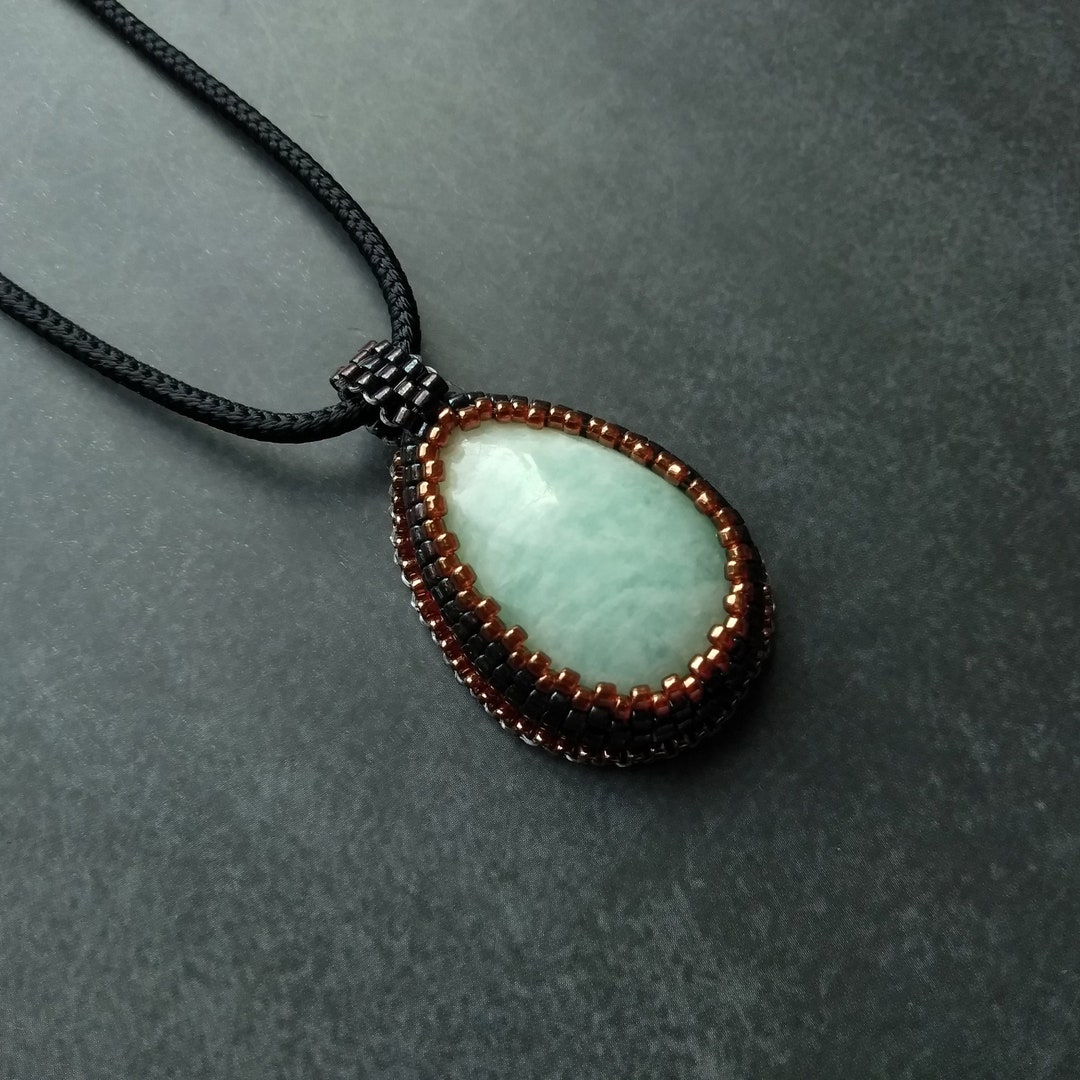 Amazonite Necklace, Everyday Necklace, Amazonite Pendant, Green Stone ...