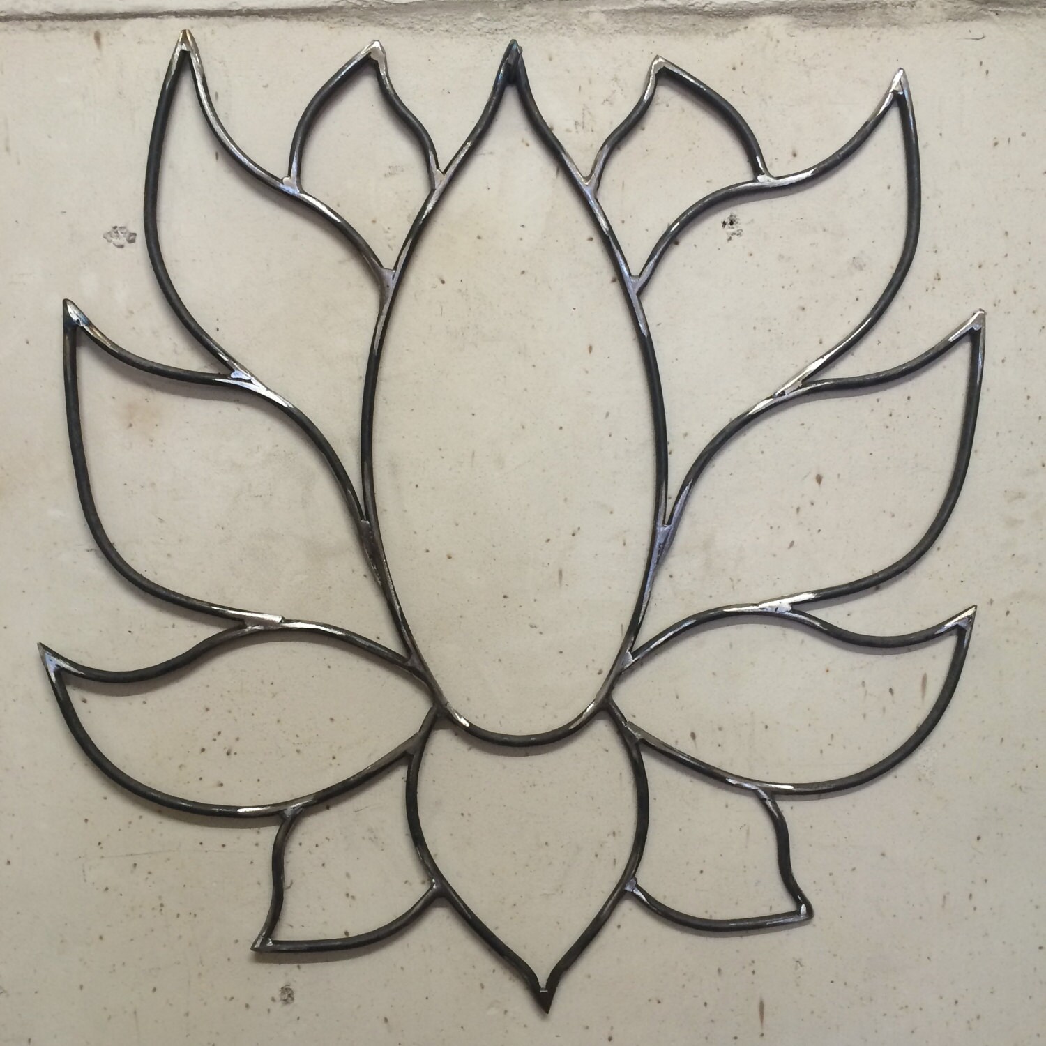 Metal Welded Lotus Flower Wall Art Sculpture - Etsy
