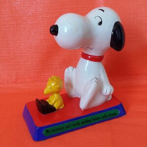 Snoopy and Woodstock Figurine My Secretary Isn't | Etsy
