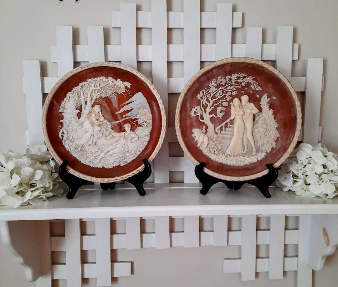 Bradex Cameo Collector Plates "the Kiss" 1981 the Romantic Poets ...