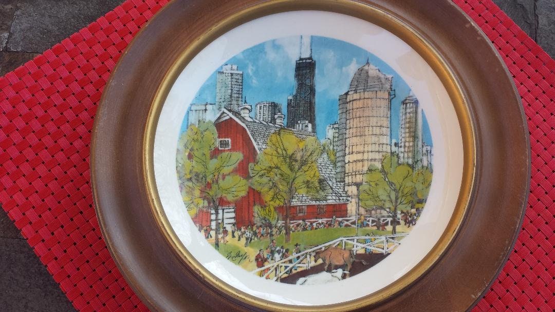 Chicago Collector Plates Michigan Ave at the Art Institute OR - Etsy
