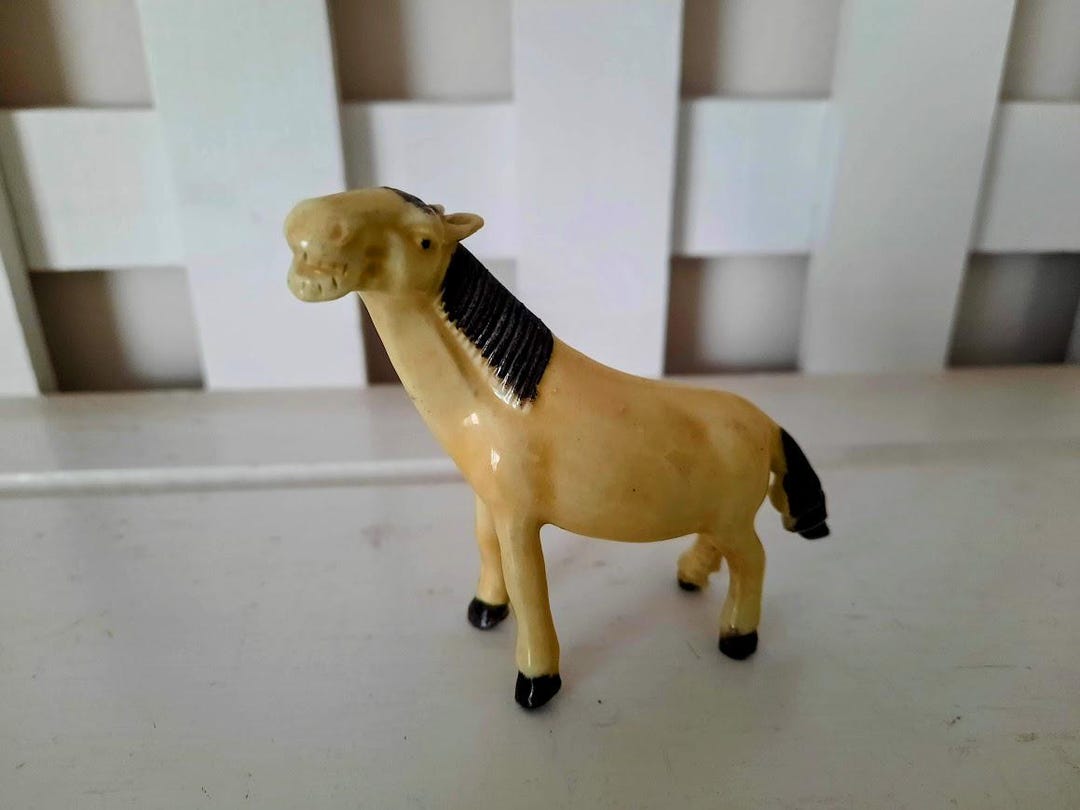 Vintage Miniature Horse Figurine Shadowbox Horse Porcelain Pony ...