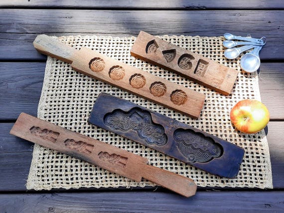 Vintage Wooden Cookie Mold Speculaas Springerle Vintage Hand Carved Cookie Plank Sugar Mold Retro Kitchen Wall Decor Folk Art Carved Mold Etsy