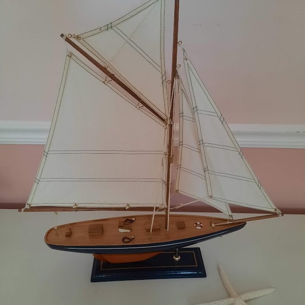 Wooden Model Sail Boats - Etsy
