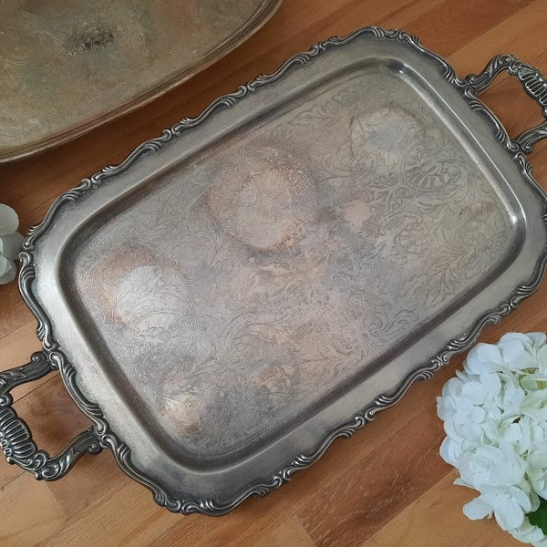 Heavy Silver Tray - Etsy