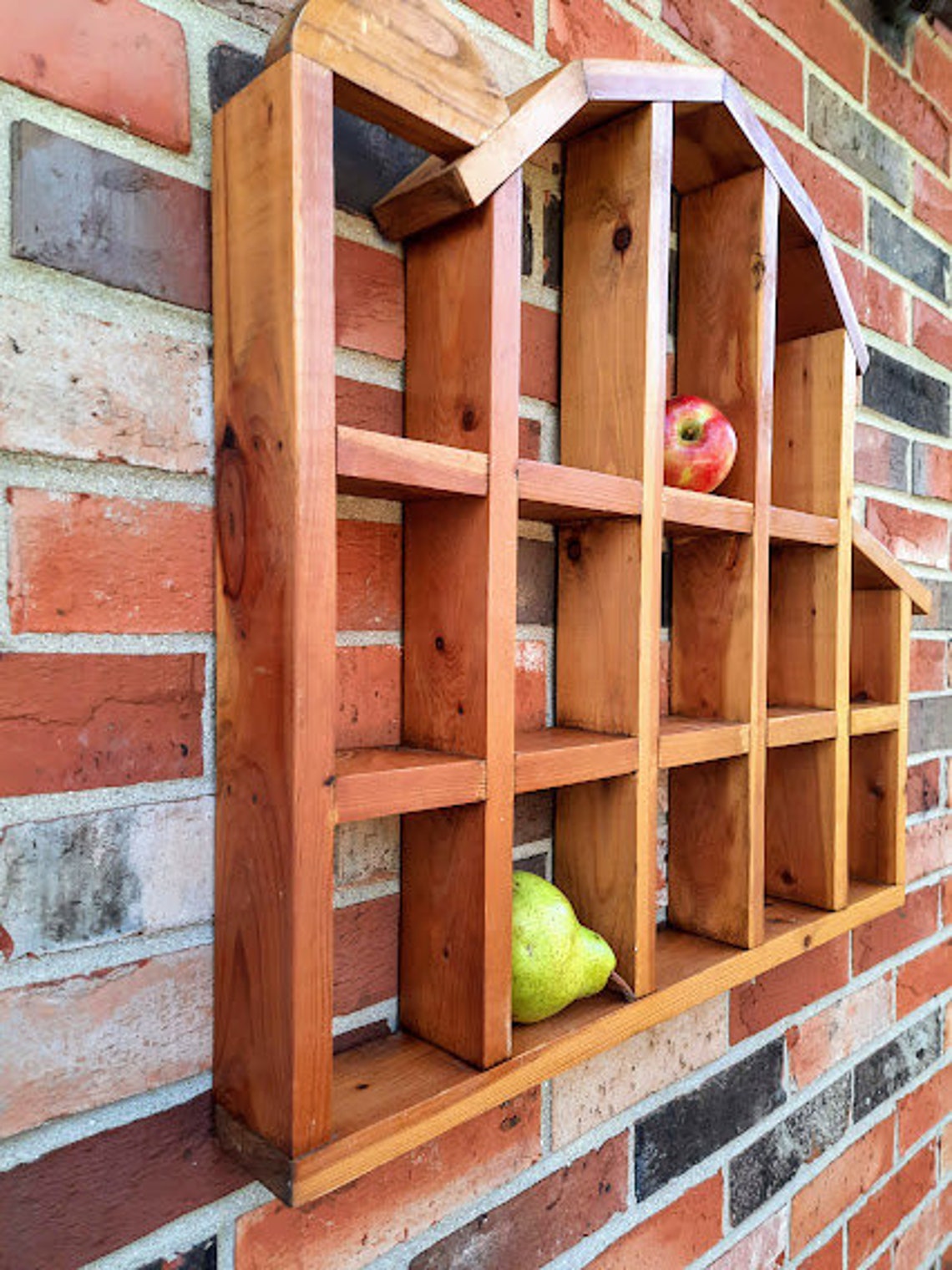 Barn Shaped Shadow Box LARGE Open Work Display Shelf 14 - Etsy