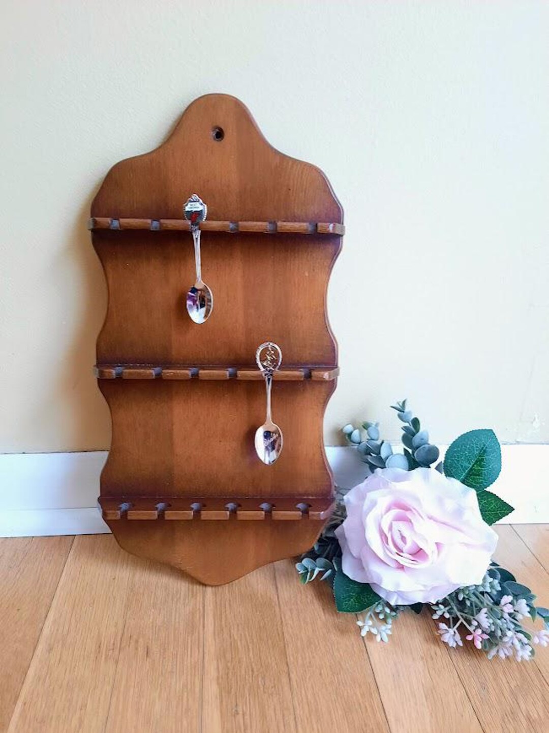 Vintage Souvenir Spoon Rack Mid Century Kitchen Décor Farmhouse Kitchen ...